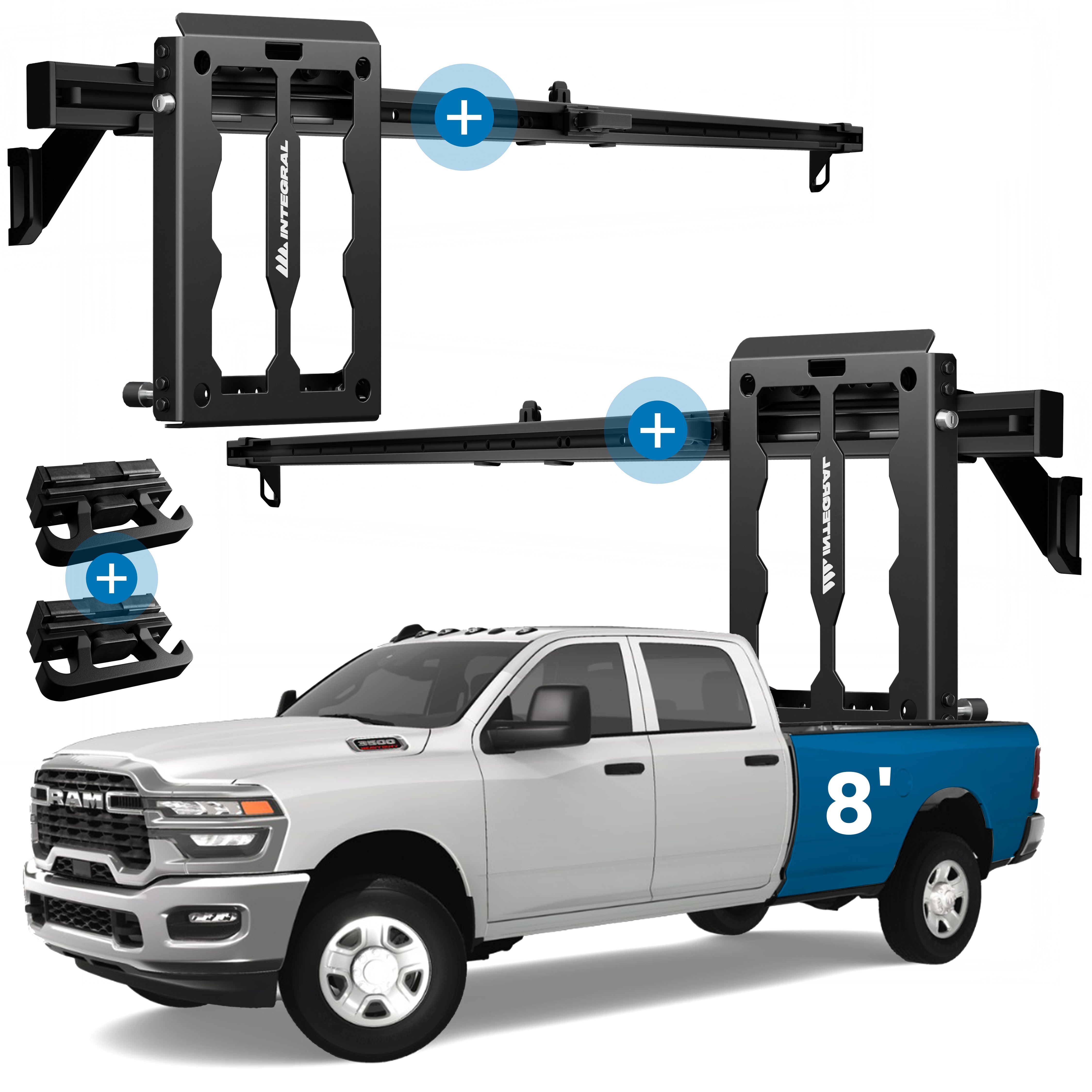 Integral Rails + Half Panel Kit - RAM 2019+ HD (Long Bed 8') – Integral ...